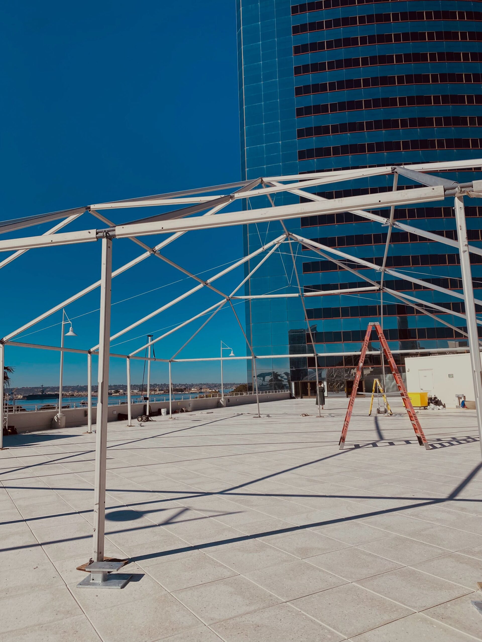 Rooftop Tent Tieback Anchor Installation at Marina Hotel - Valcourt Group